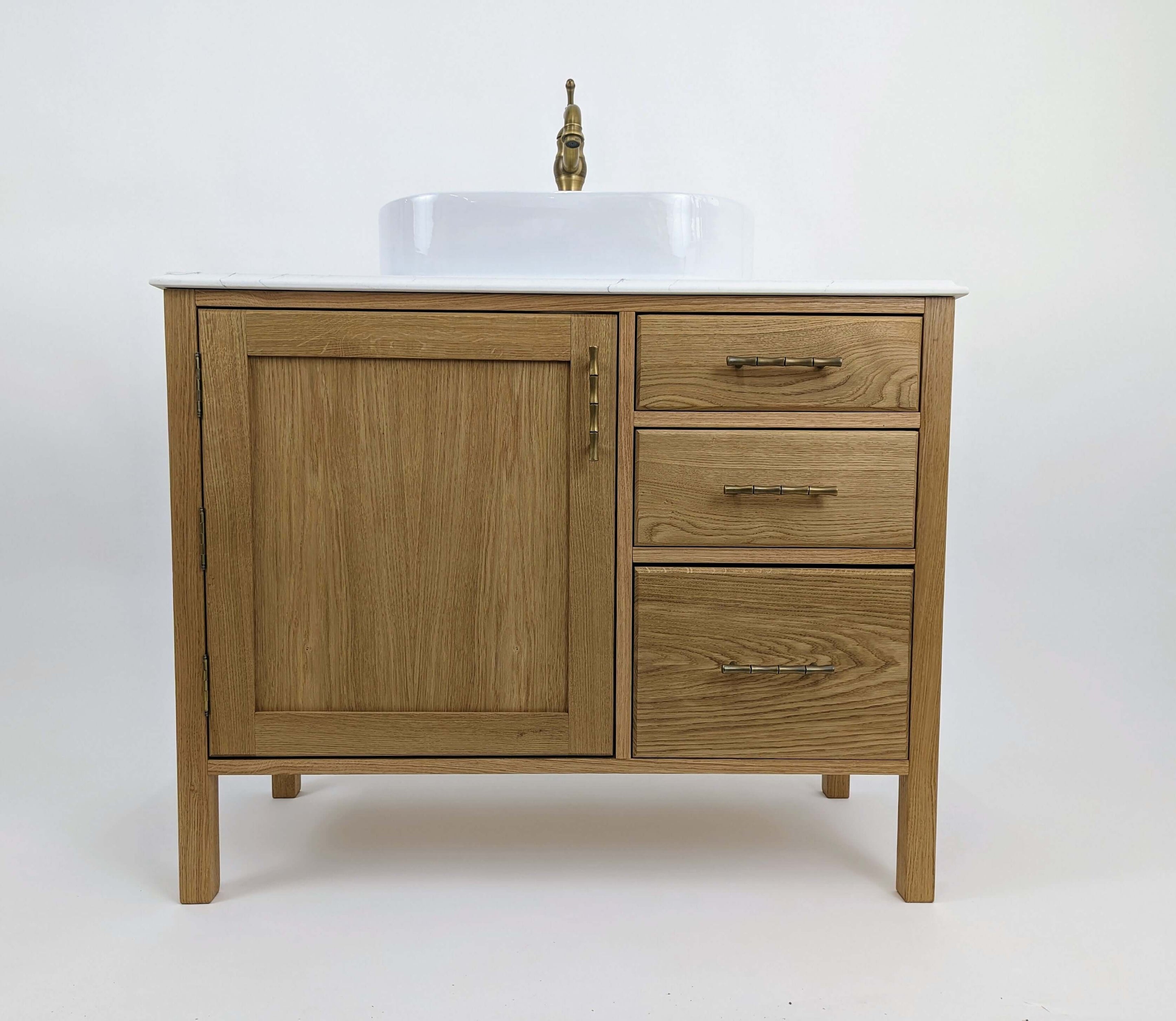 Langdale Oak Vanity Unit - Handmade Custom Bathroom