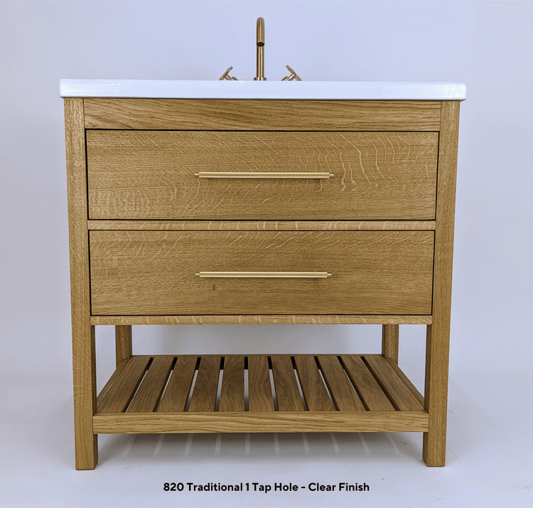 Medina Oak Vanity - Stylish 3-Drawer Bathroom Unit