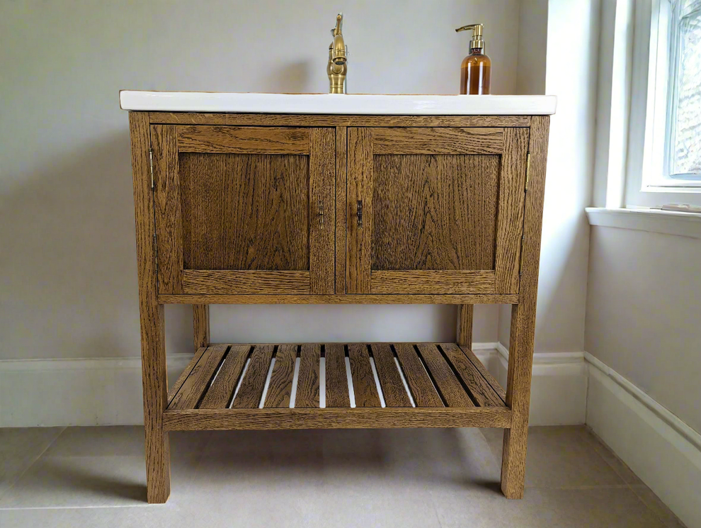 Adelaide Oak Bathroom Vanity Unit – Furnewal