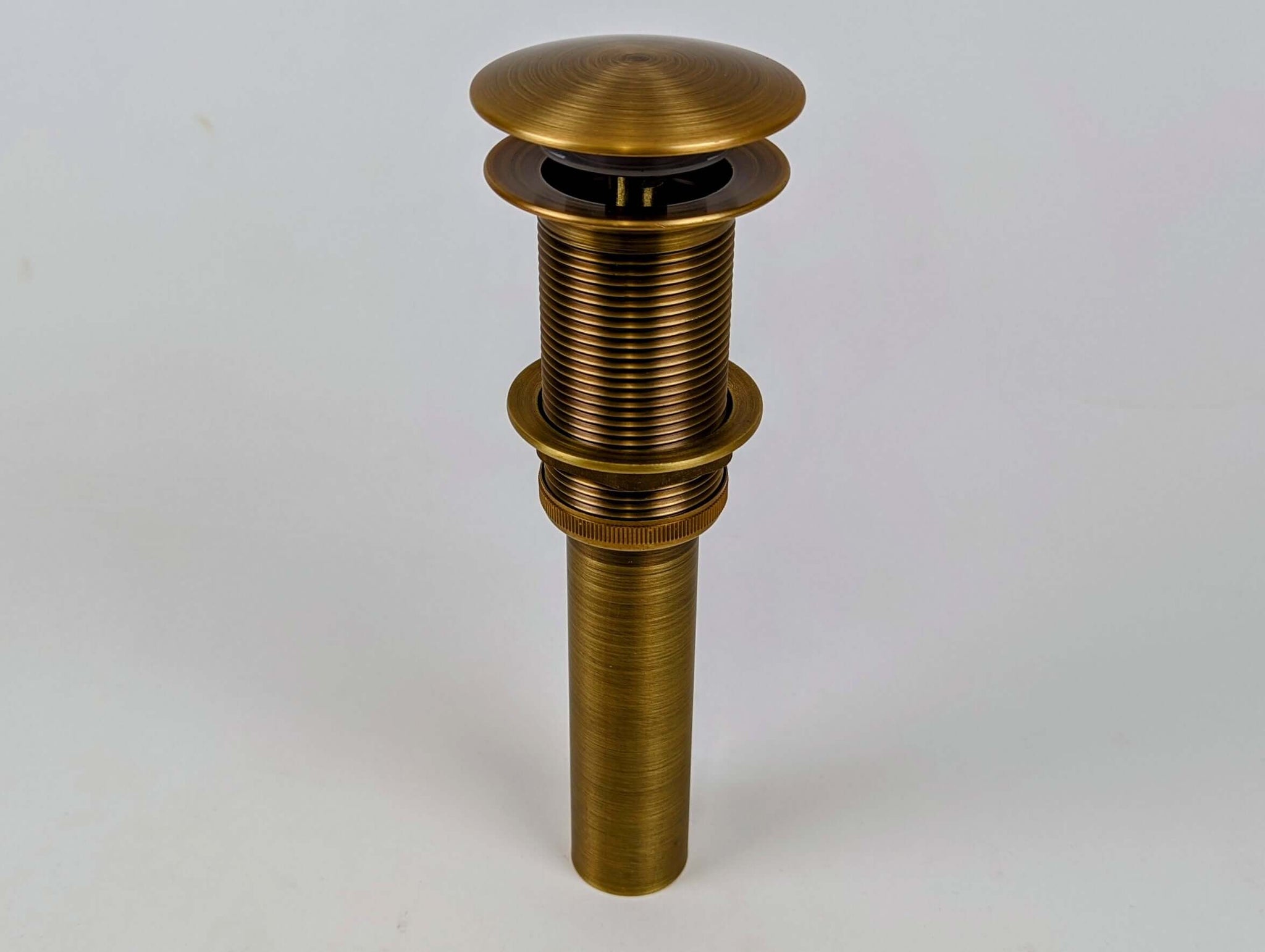 Vintage Brass Unslotted Basin Waste