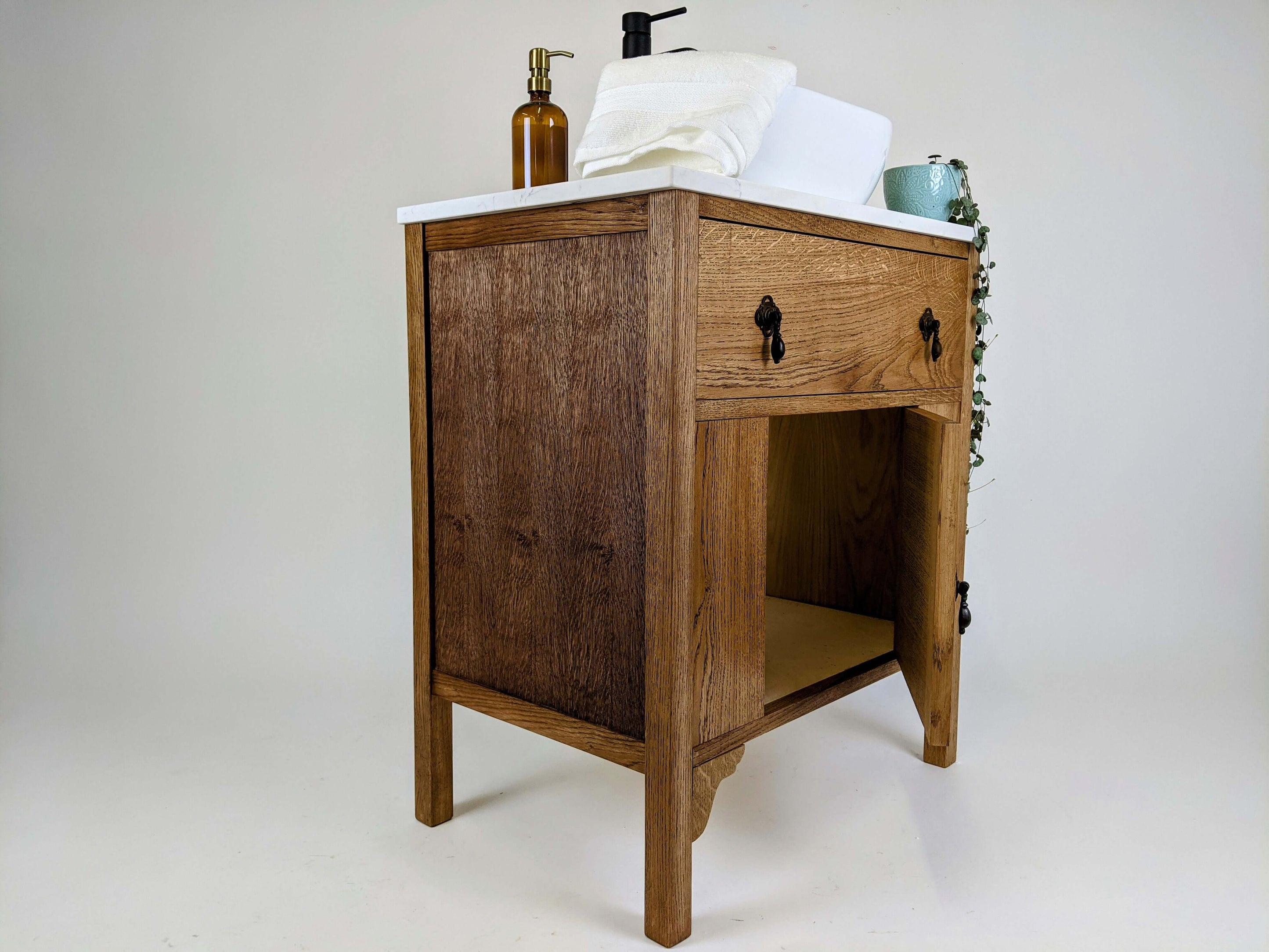 Montpelier Oak Vanity - Handcrafted Bathroom Unit