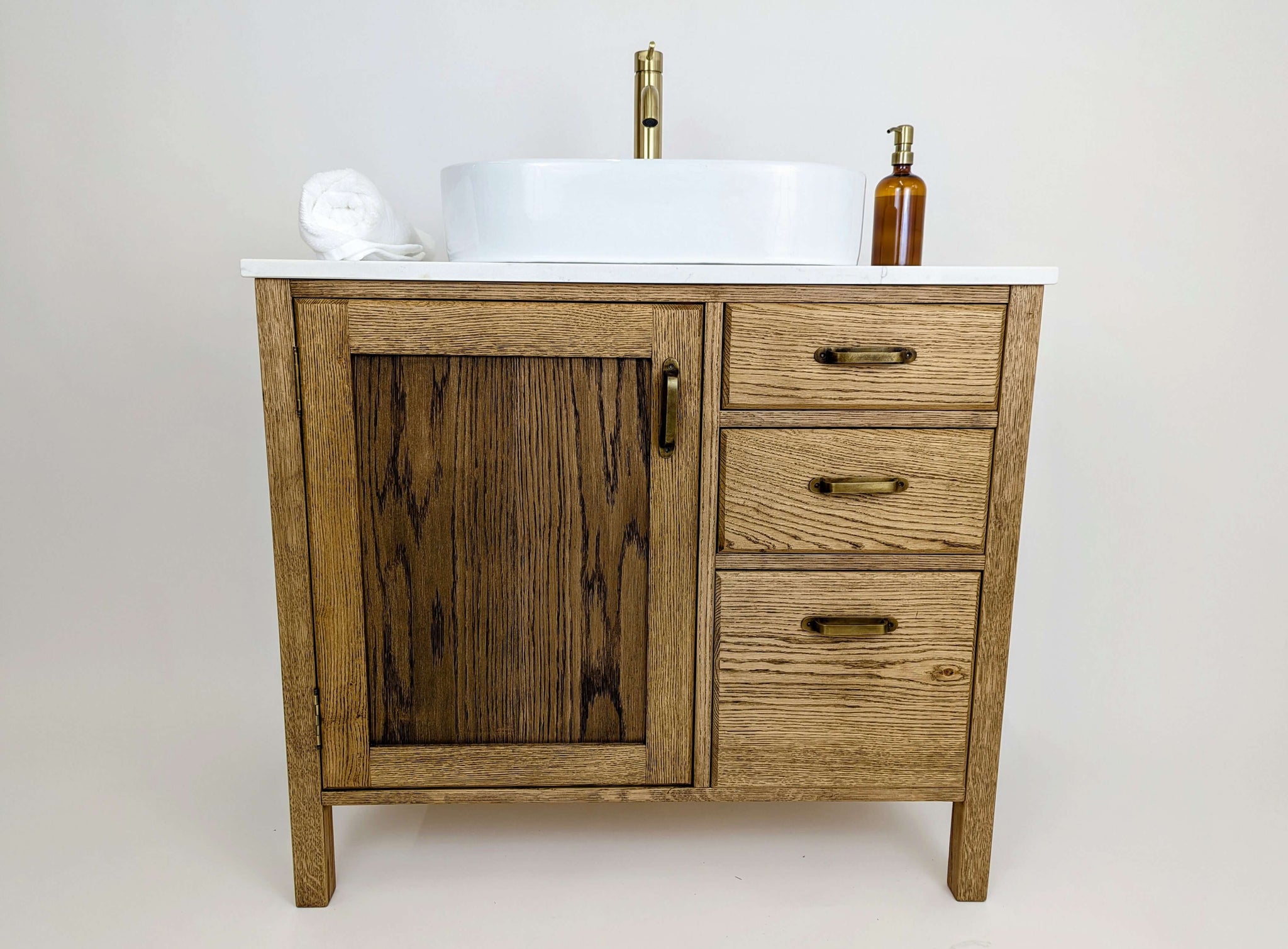 Langdale Oak Vanity Unit - Handmade Custom Bathroom