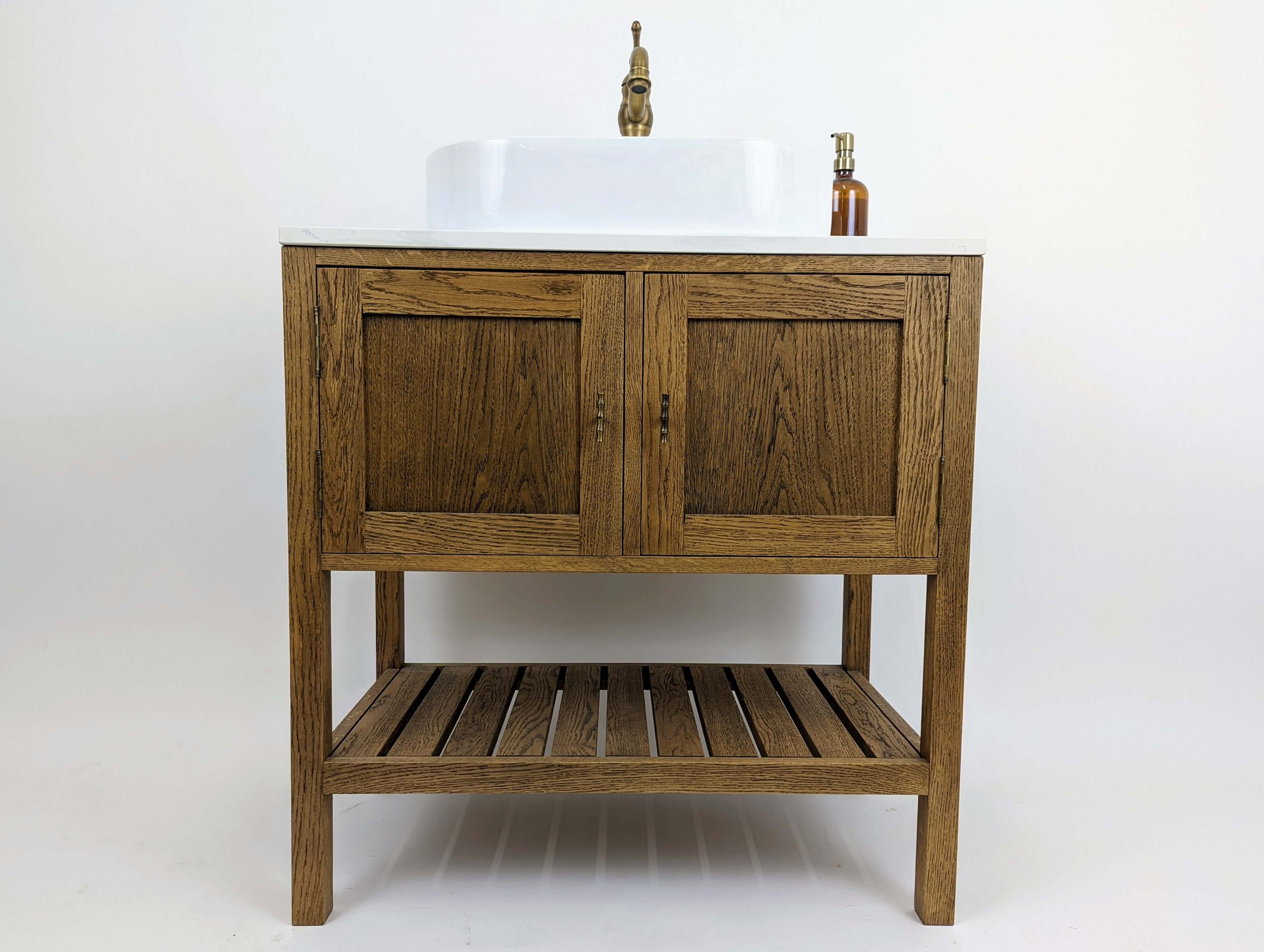 Adelaide Oak Vanity Unit | UK Handmade