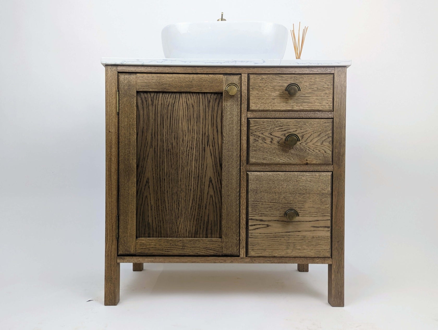 Langdale Oak Vanity Unit - Handmade Custom Bathroom